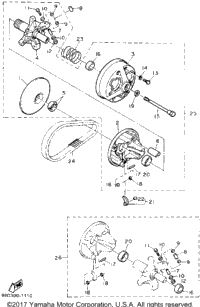 1993 Yamaha BRAVO LT (LONG TRACK) (BR250TT) Primary Sheave | Flemington ...