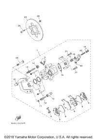 2007 Yamaha RHINO 660 (YXR66FW) Rear Brake Caliper | Flemington Yamaha