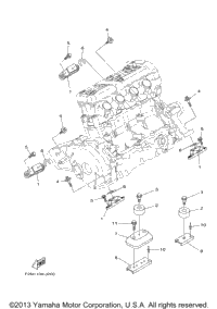 2012 Yamaha VX DELUXE (VX1100BL) Engine Mount | Yamaha Sports Plaza