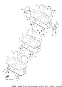 2026 Yamaha Golf Car DRIVE2 CONCIERGE 6 A (DR2E26 PTV6) Seat | TNT Golf ...