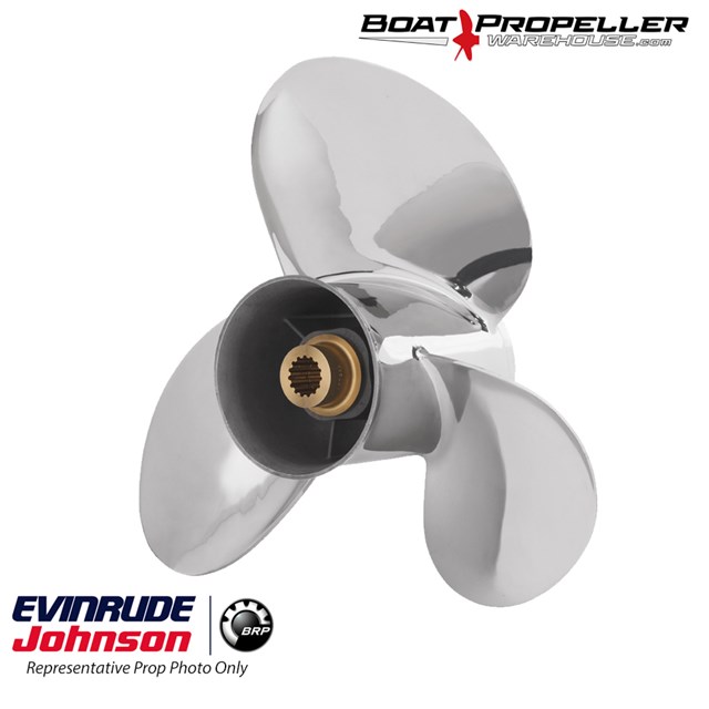Stainless Steel (14 1/2 x 22") EVINRUDE® JOHNSON® Propeller : Boat ...