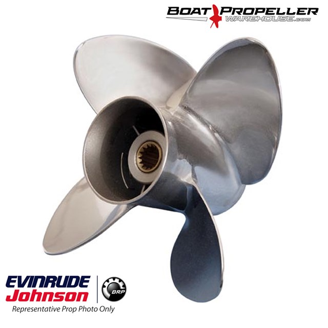 Stainless Steel (10 x 13") EVINRUDE® JOHNSON® RH Propeller : Boat ...