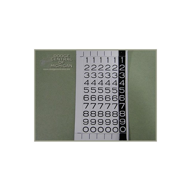 G-517 - Odometer numbers (tape) : DCM Classics