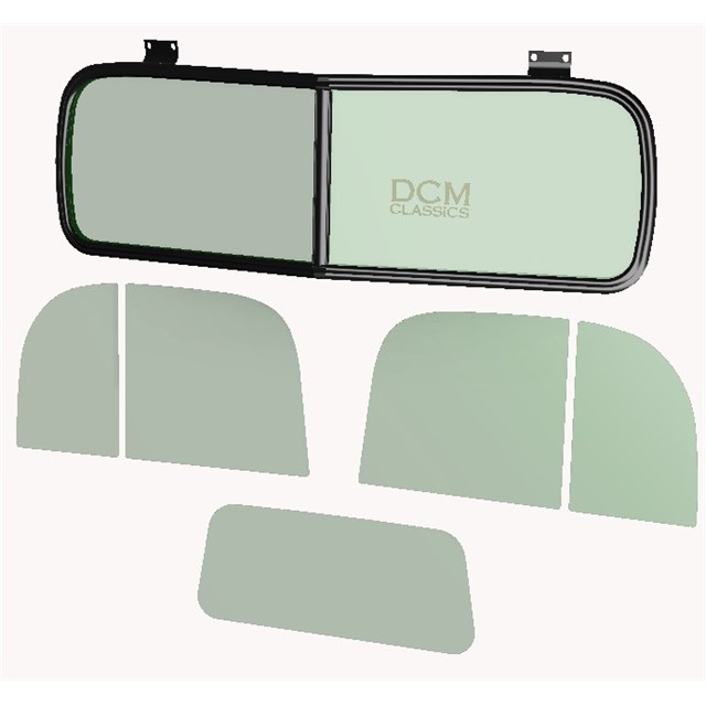 GL-370-KIT Windshield Frame with 2 door glass 2 Vent windows and rear ...