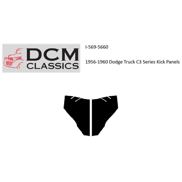 I-569 Interior Kick Panels 1956-1960 C3, D Series : DCM Classics