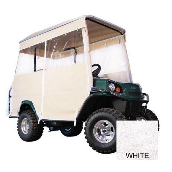 White 4-Passenger Track Style Vinyl Enclosure For Club Car Villager w ...