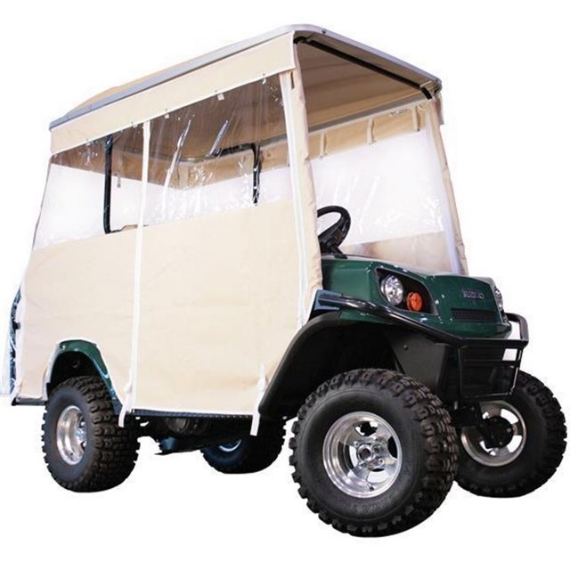 Ivory 4-Passenger Track Style Vinyl Enclosure For Club Car Villager w ...